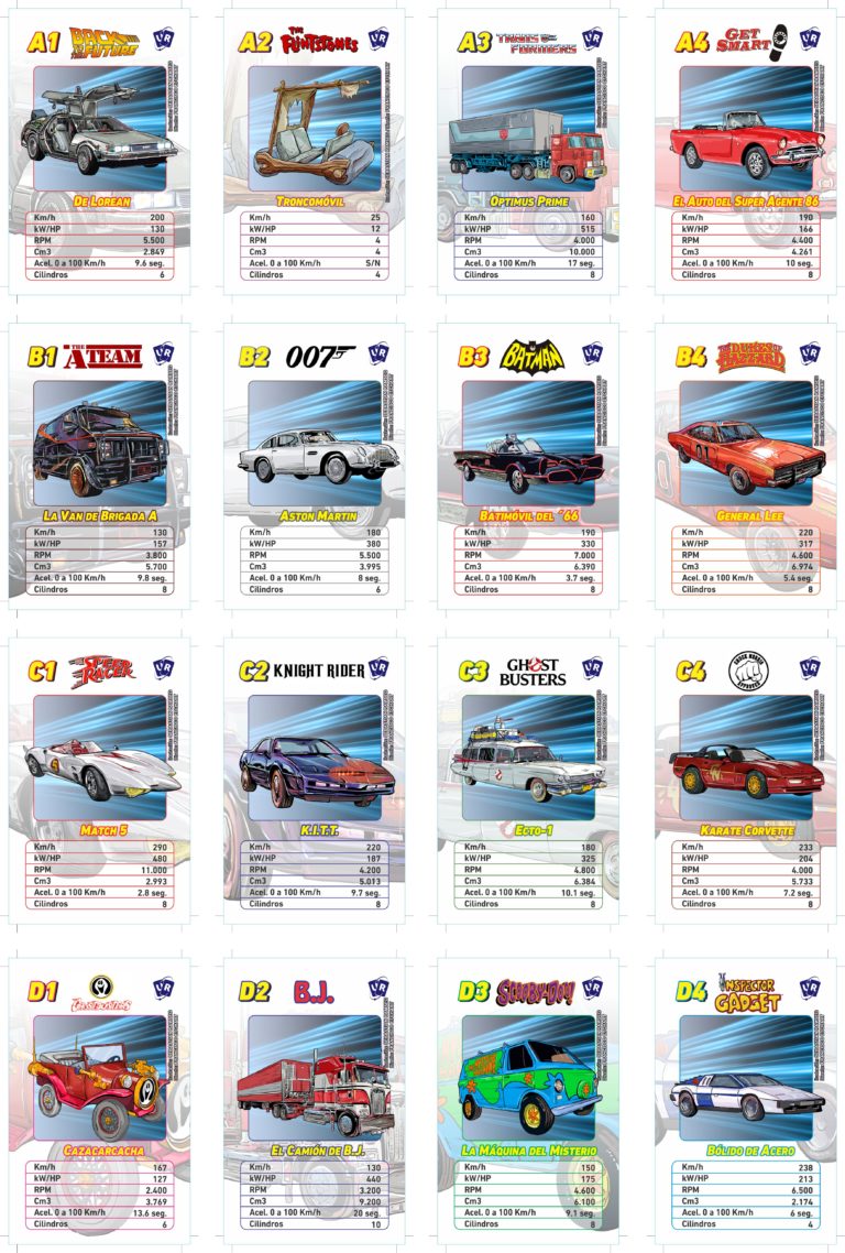 Universo Retro | Cartas Autos Match 4